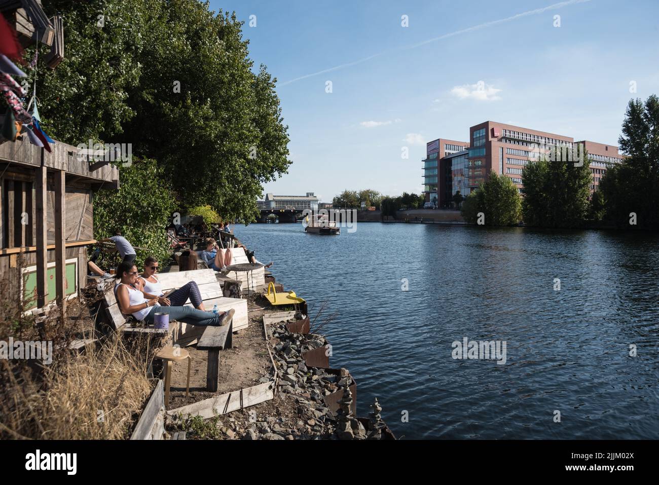 Berlin, Holzmarkt, Open-Air-Eventzone Stock Photo - Alamy