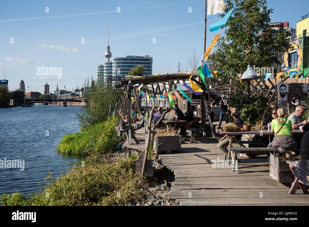 Berlin, Holzmarkt, Open-Air-Eventzone Stock Photo - Alamy