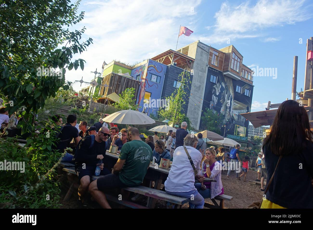 Berlin, Holzmarkt, Open-Air-Eventzone Stock Photo - Alamy