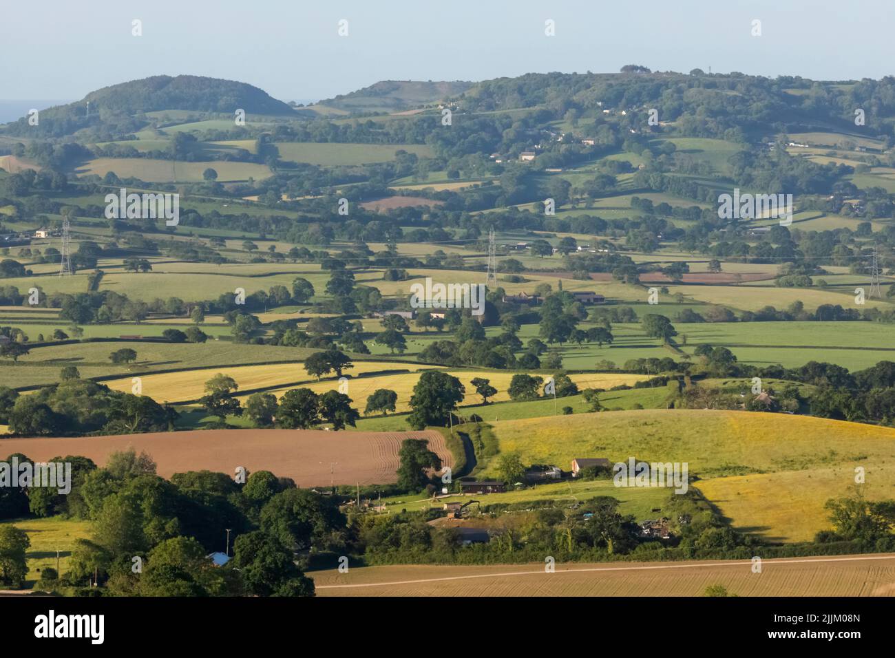 View of the dorset countryside from pilsdon pen hi-res stock ...