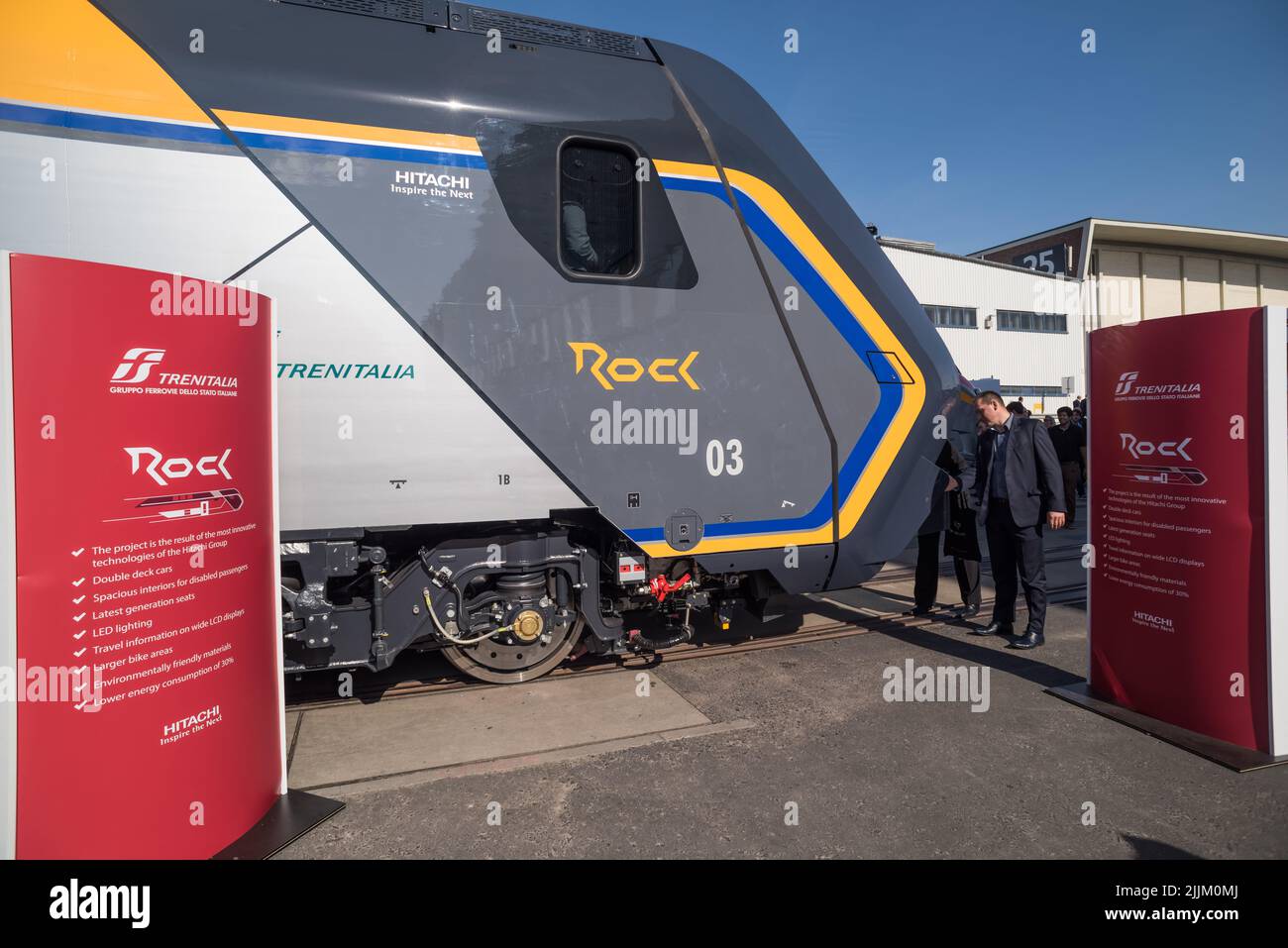 Berlin, Verkehrsmesse Innotrans, Trenitalia Hitachi Rock Stock Photo ...