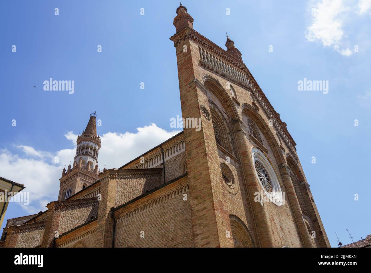 Crema, Cremona province, Lombardy, Italy: exterior of the medieval ...