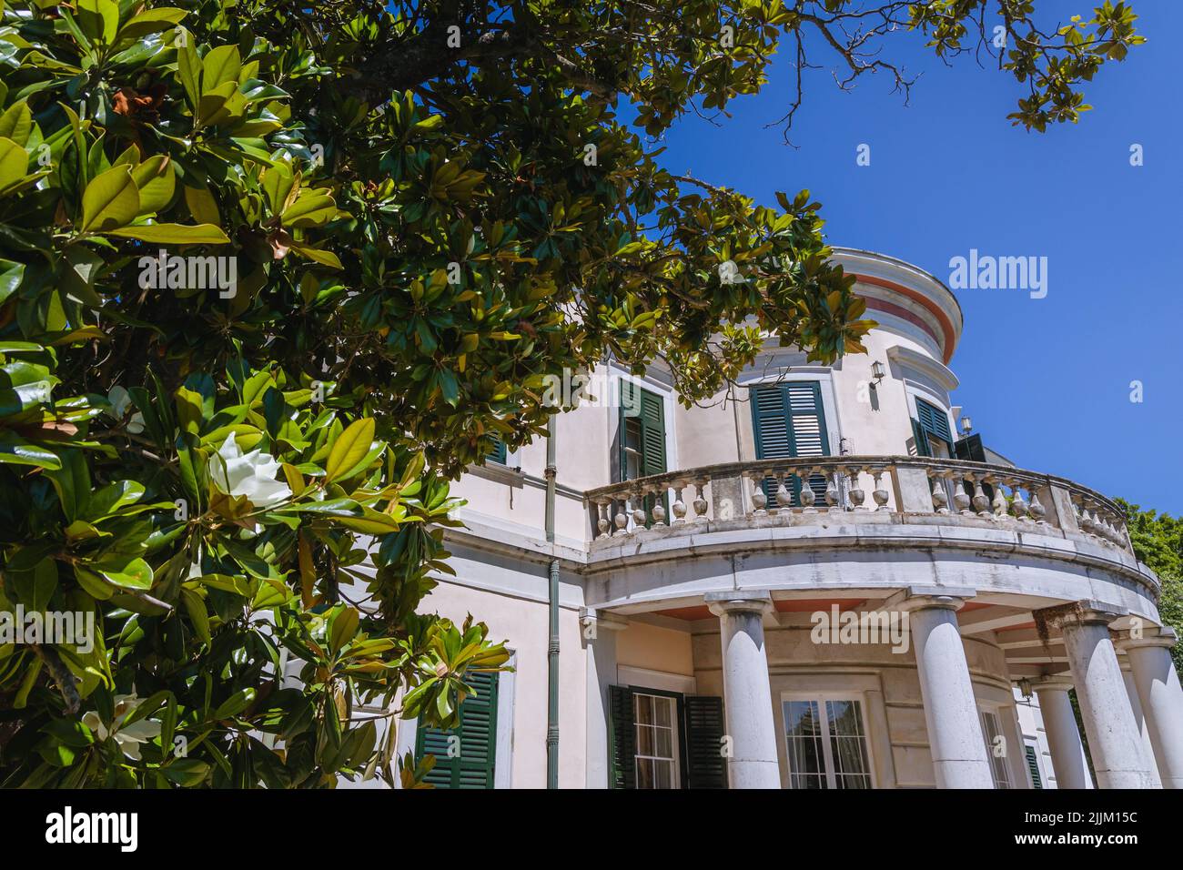 Mon Repos villa in the forest of Palaeopolis Corfu city on the island ...