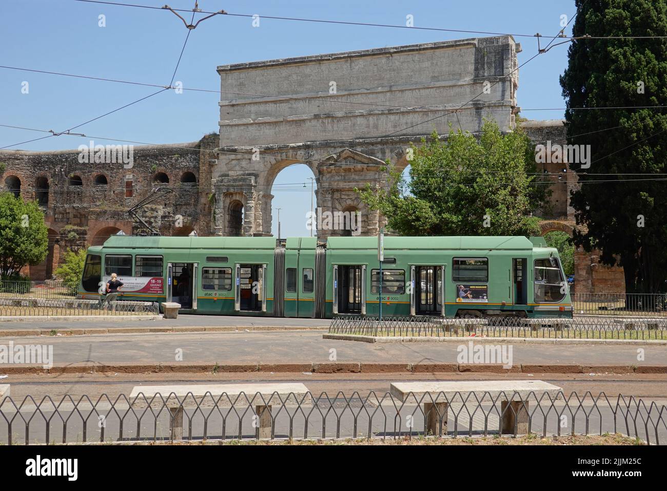 Rom, Straßenbahn, Haltestelle Porte Maggiore // Rome, Tramway, Porte ...