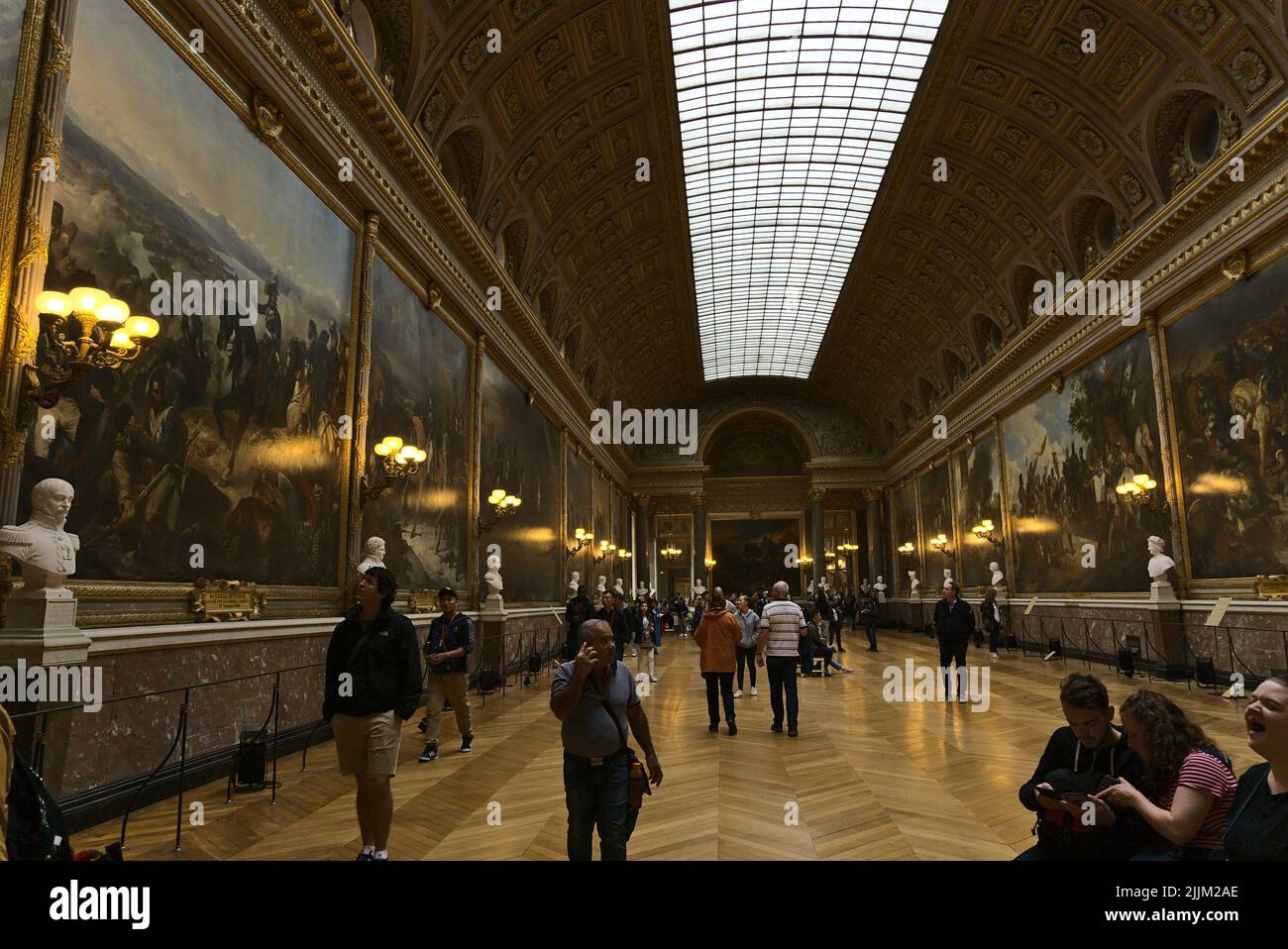 The Gallery of Great Battles in the Palace of Versailles in Paris ...