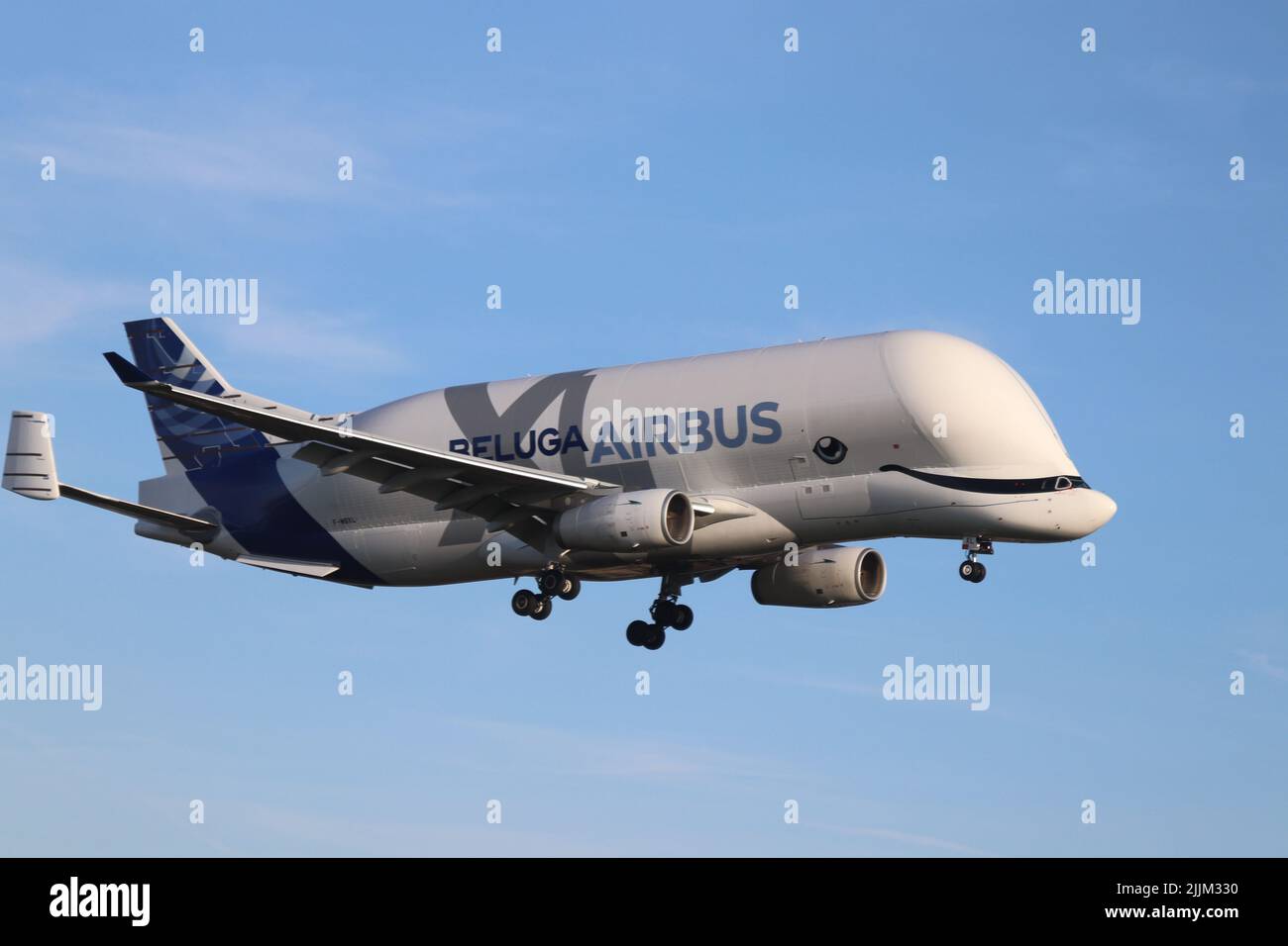The new airbus A330 Beluga XL landing at Hawarden airport in North ...