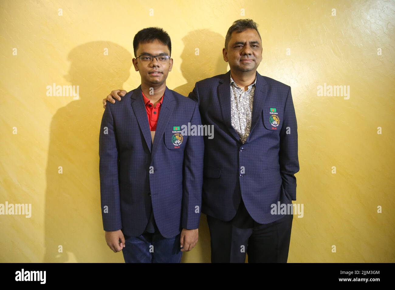 Grand Master Ziaur Rahman (R) along his son Tahsin Tajwar Zia (L ...