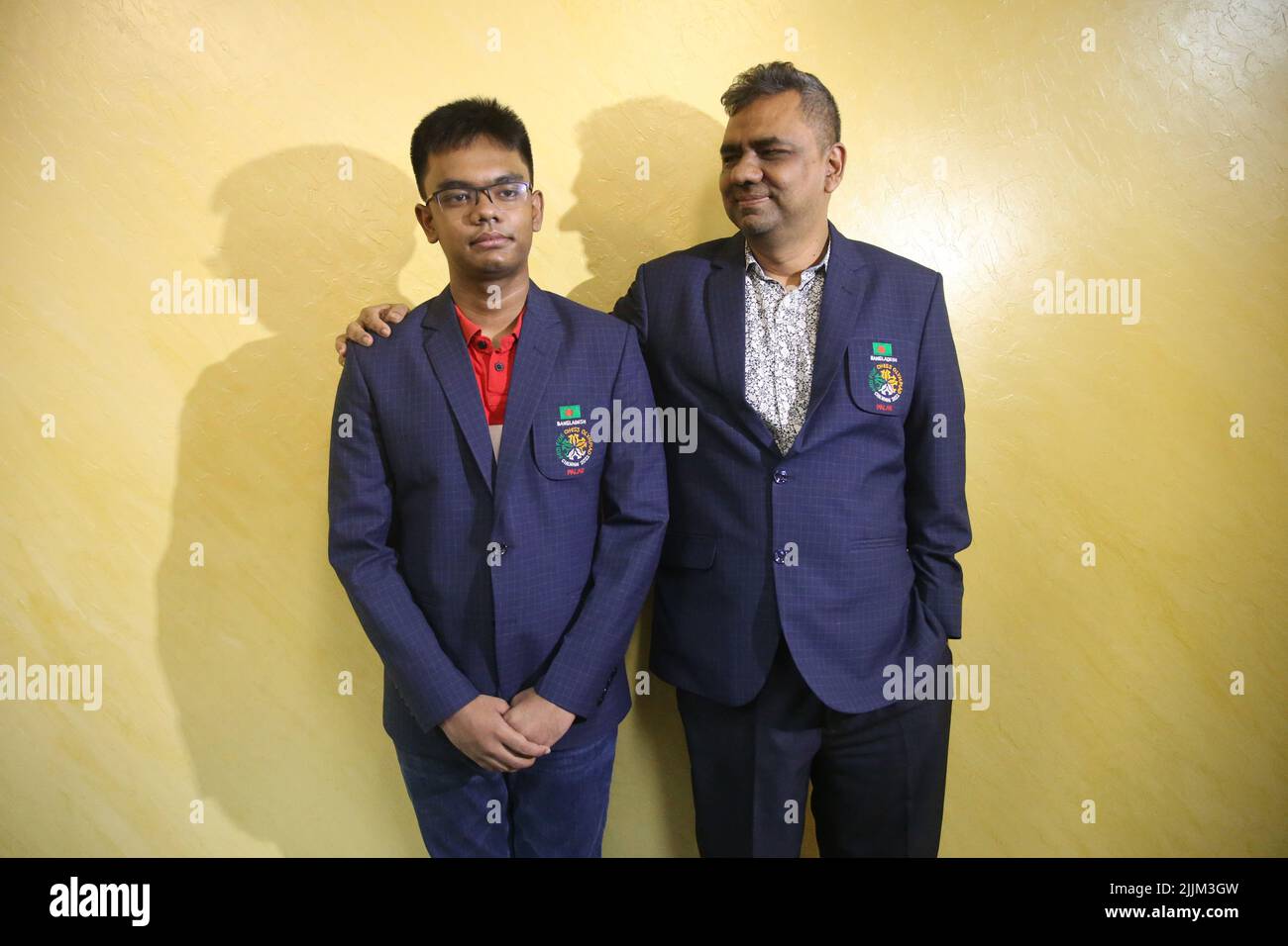 Grand Master Ziaur Rahman (R) along his son Tahsin Tajwar Zia (L ...
