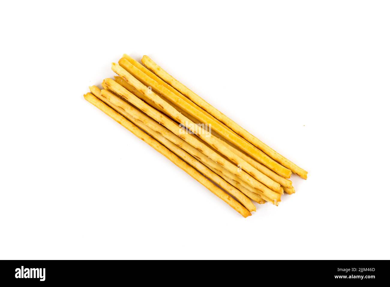 Yellow corn snack sticks top down view isolated over white Stock Photo ...