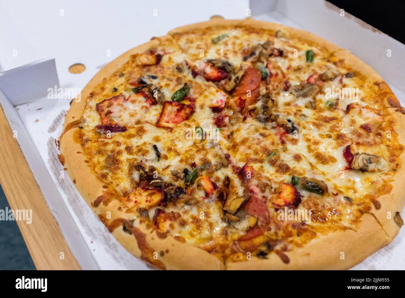 Newcastle England: 14th July 2022: Huge 14-inch spicy chicken tikka ...