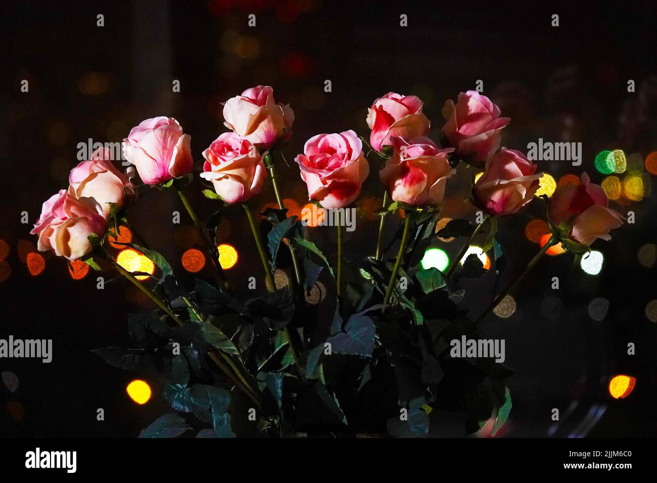 A bouquet of inanimate flowers collected for the interior Stock Photo ...