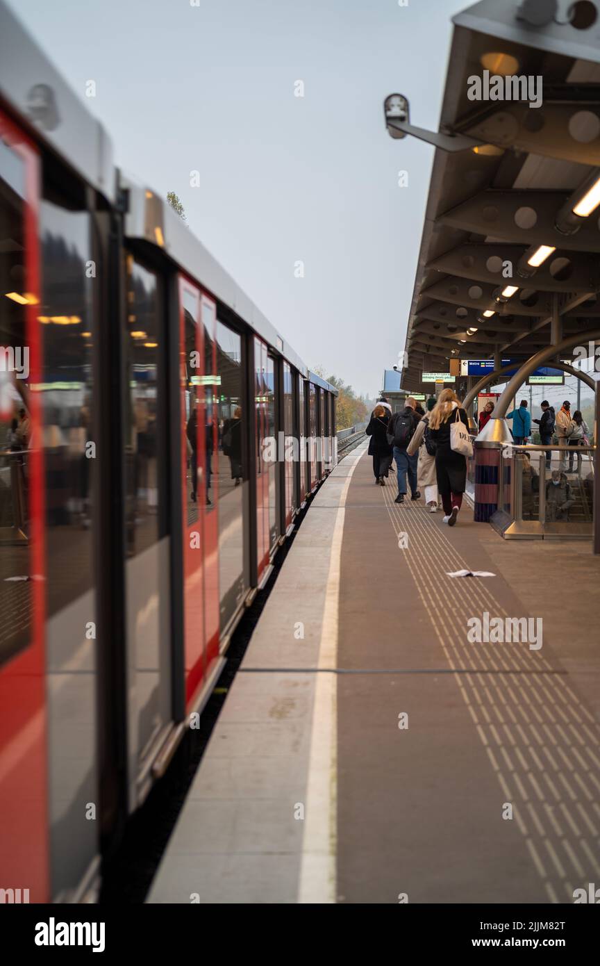 A subway and people in the platform in Amsterdam Stock Photo - Alamy