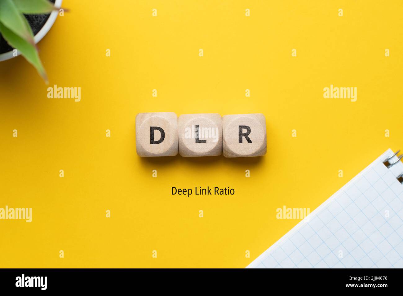 Concept business marketing acronym DLR or Deep Link Ratio Stock Photo ...