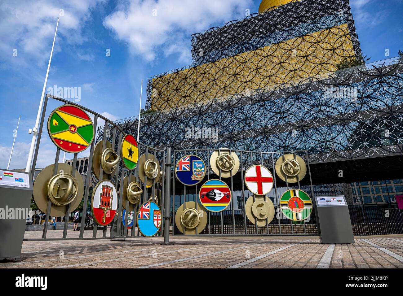 BIRMINGHAM, UNITED KINGDOM. 27th Jul, 2022. Flags of Nations Badge ...