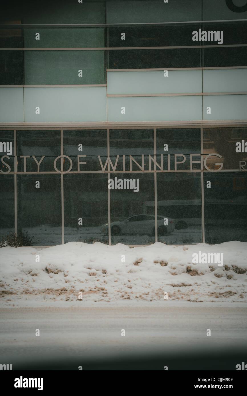 The glass building facades on a winter day Stock Photo - Alamy