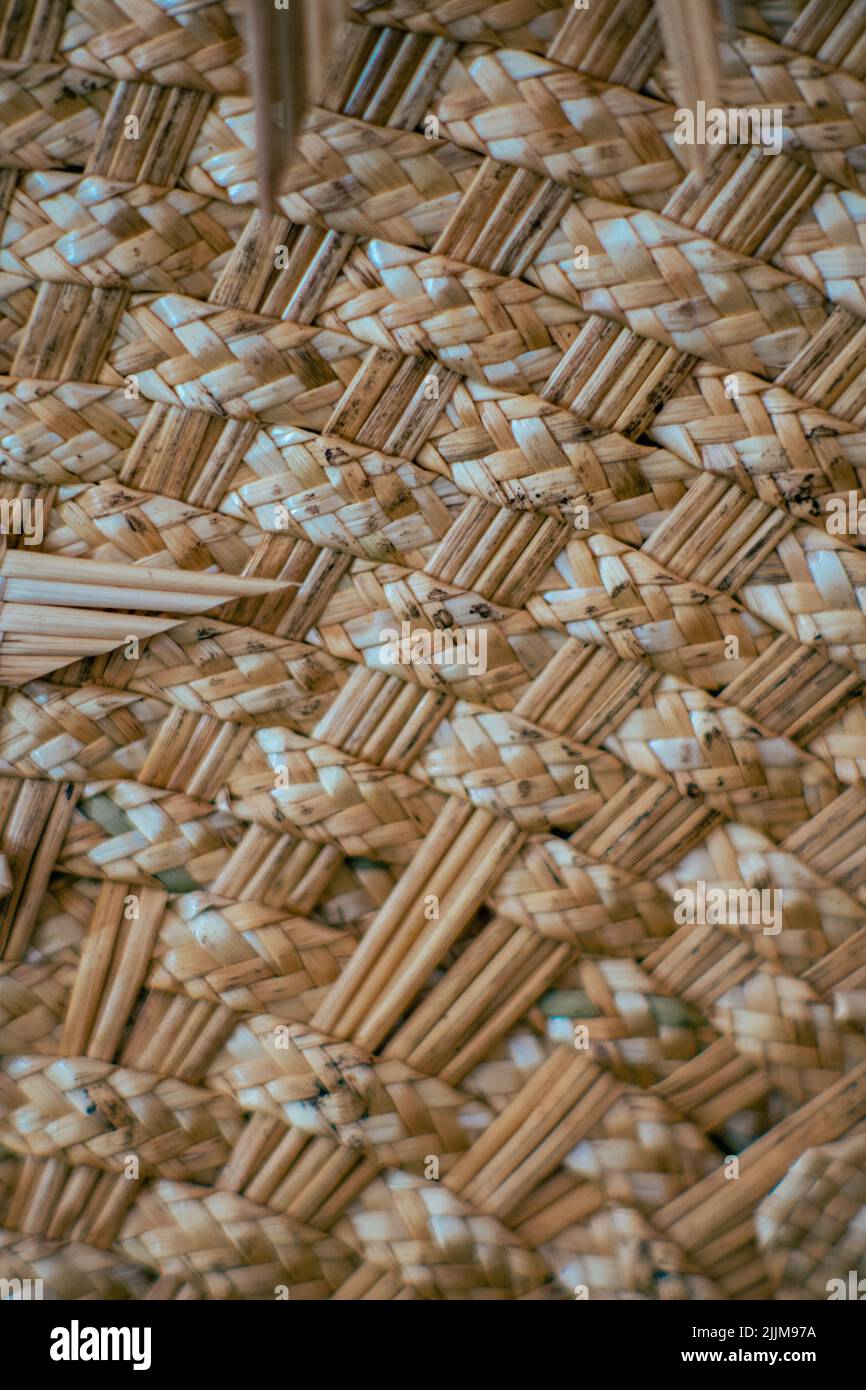 A close-up shot of a woven pattern from bamboo Stock Photo - Alamy