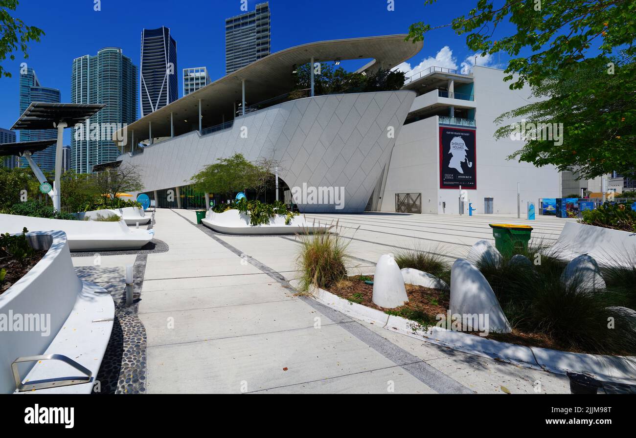 MIAMI, FL -18 MAY 2022- View of the Phillip and Patricia Frost Museum ...
