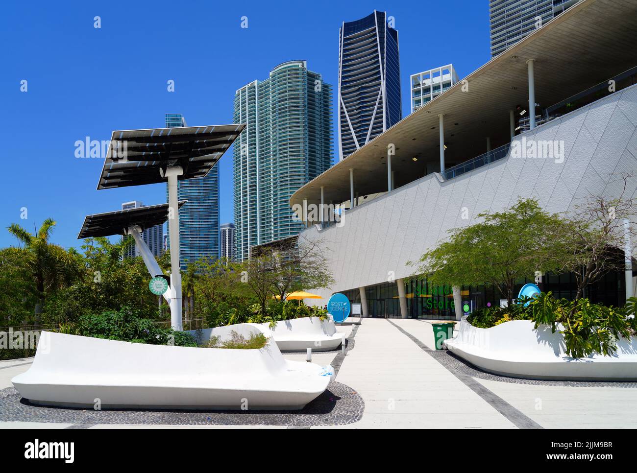 MIAMI, FL -18 MAY 2022- View of the Phillip and Patricia Frost Museum ...