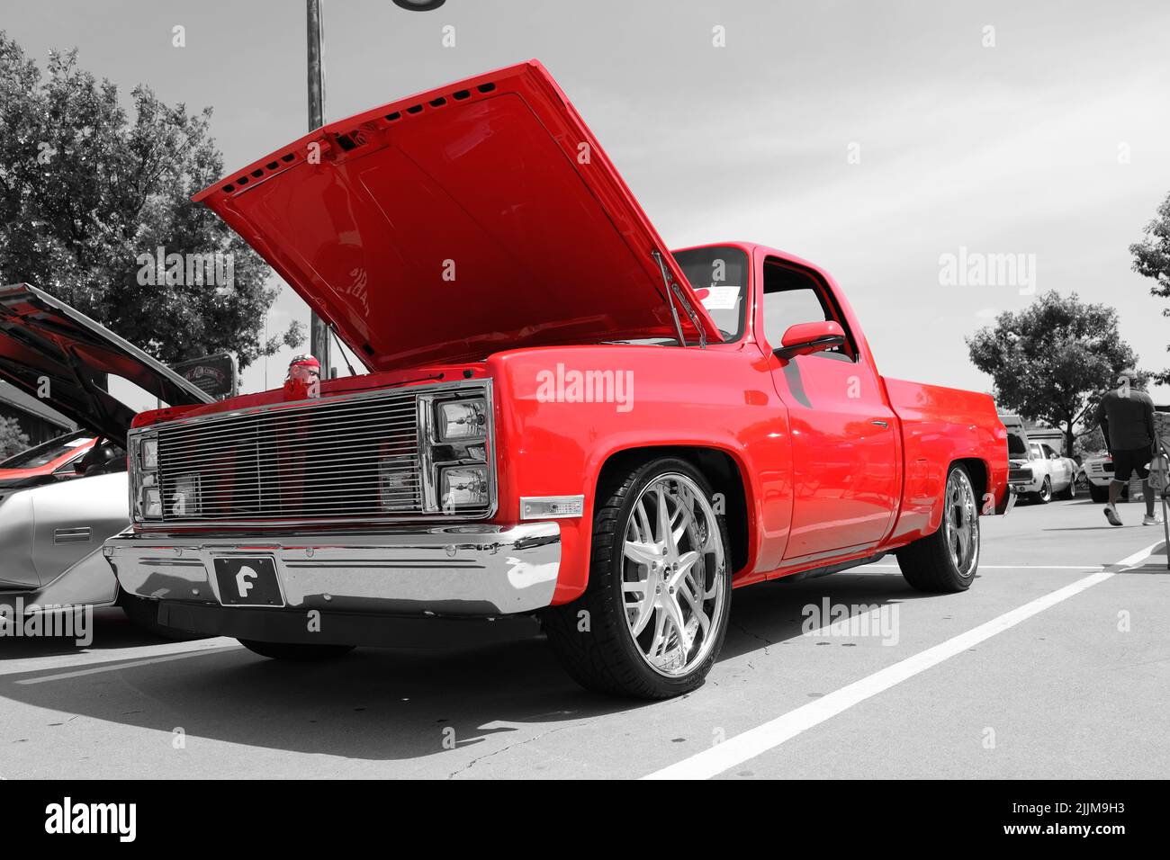 Vintage bright red vehicle hi-res stock photography and images - Alamy