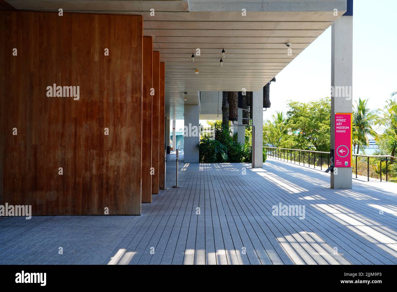 MIAMI, FL -18 MAY 2022- View of the Perez Art Museum Miami (PAMM), a ...
