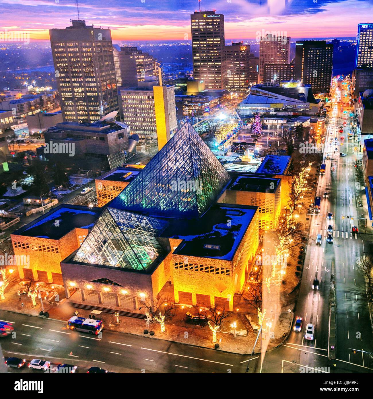 The Edmonton, AB downtown morning view from CN tower Stock Photo - Alamy