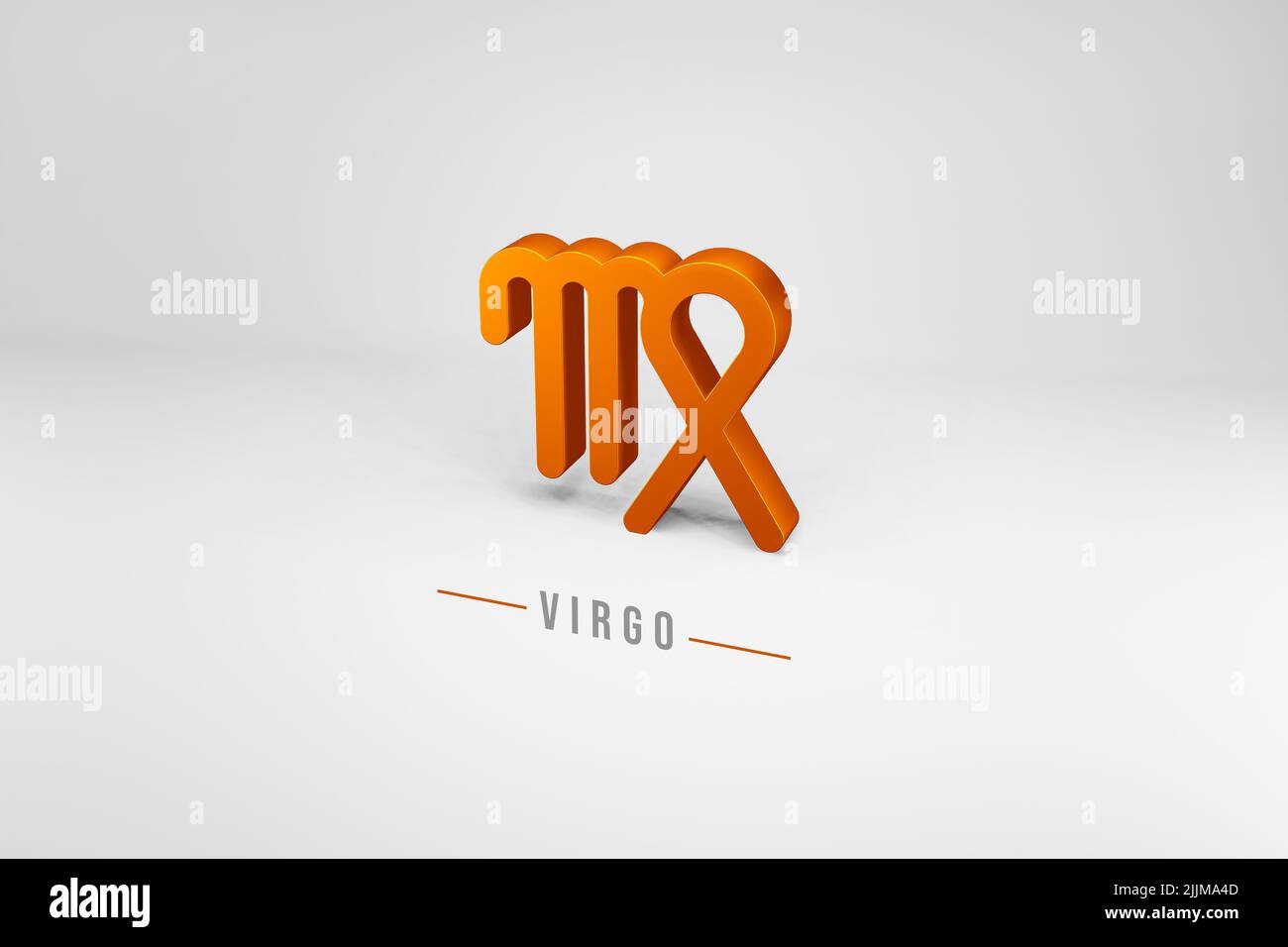 Virgo golden zodiac sign, Golden zodiac sign Virgo 3D rendering ...