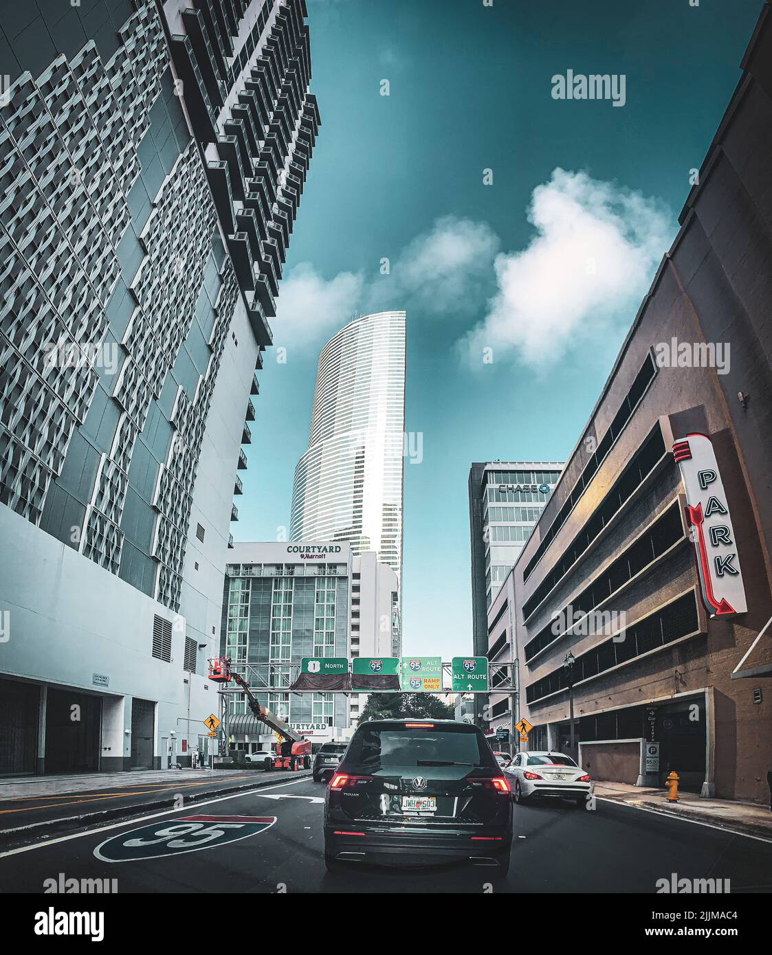 Miami view skyline hi-res stock photography and images - Alamy