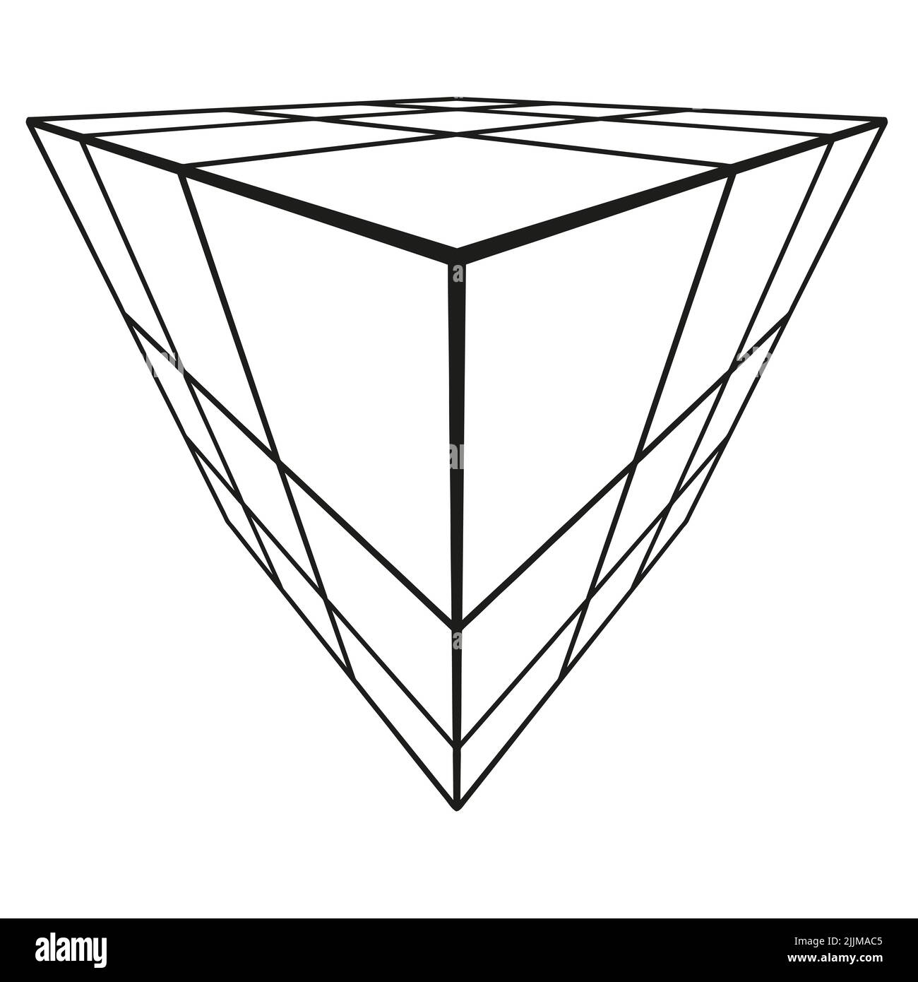 A 3D illustration of geometric cube isolated on white background Stock ...