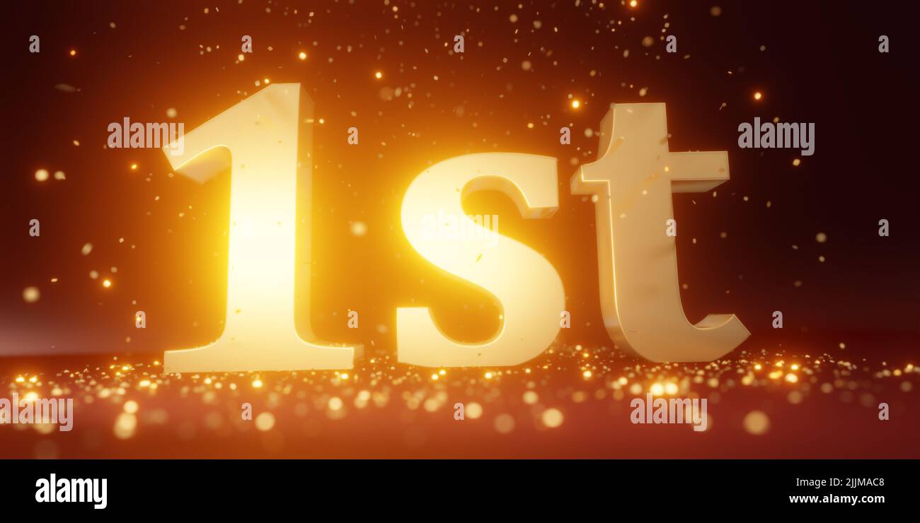 A number one place winner sign 3D illustration Stock Photo - Alamy