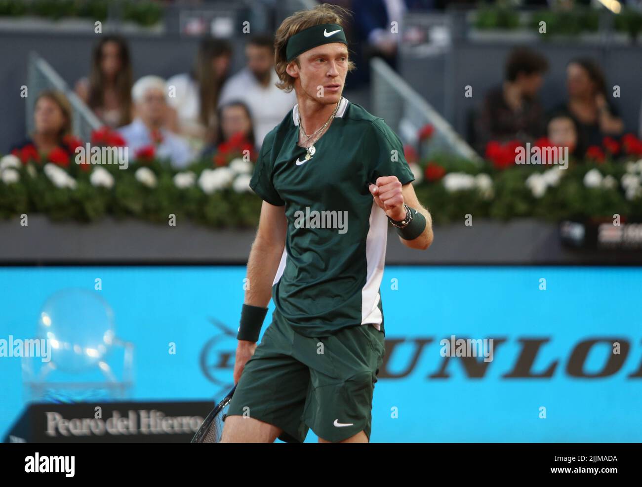 Andrey Rublev of Russia during the Mutua Madrid Open 2022 tennis ...