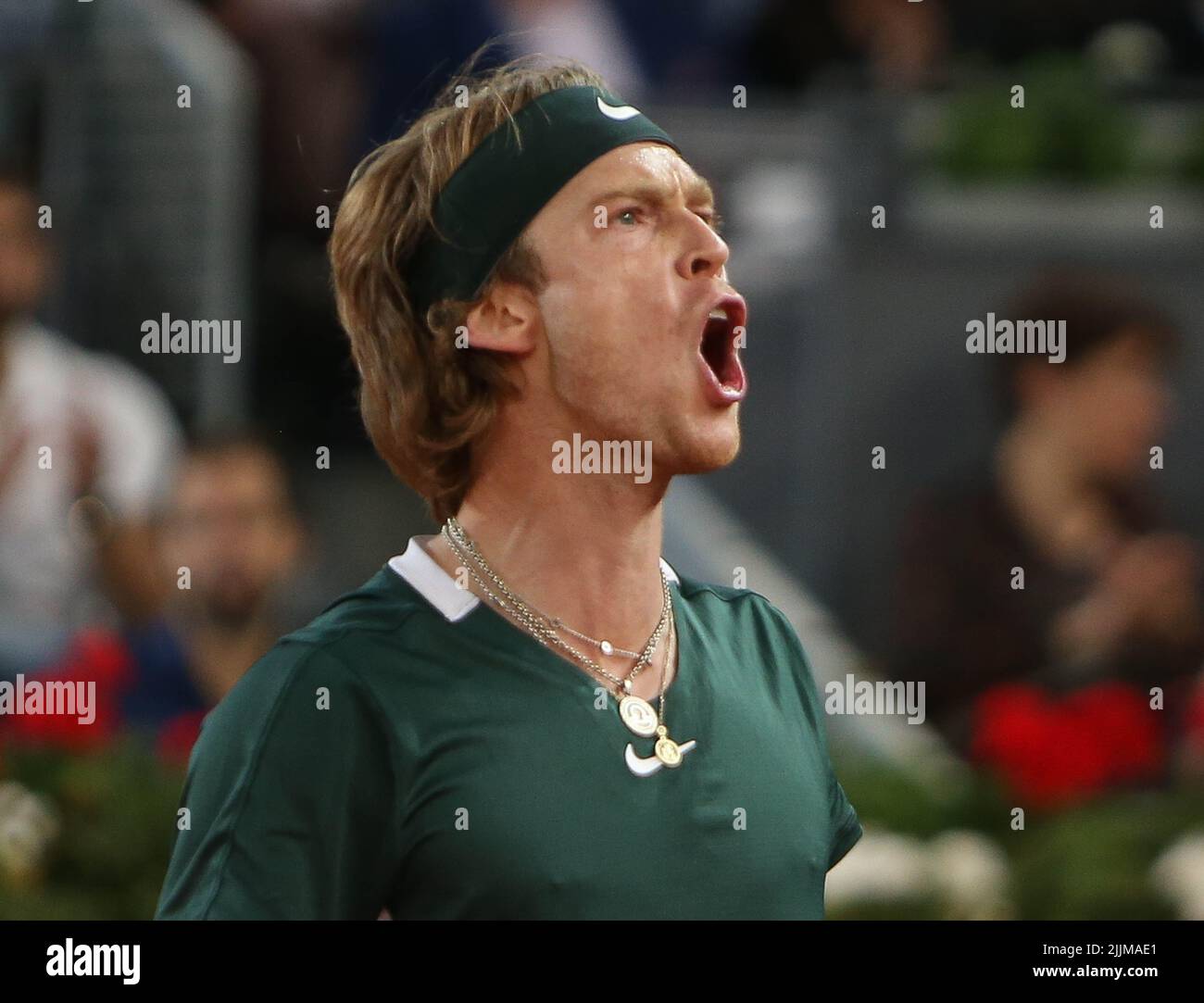 Andrey Rublev of Russia during the Mutua Madrid Open 2022 tennis ...