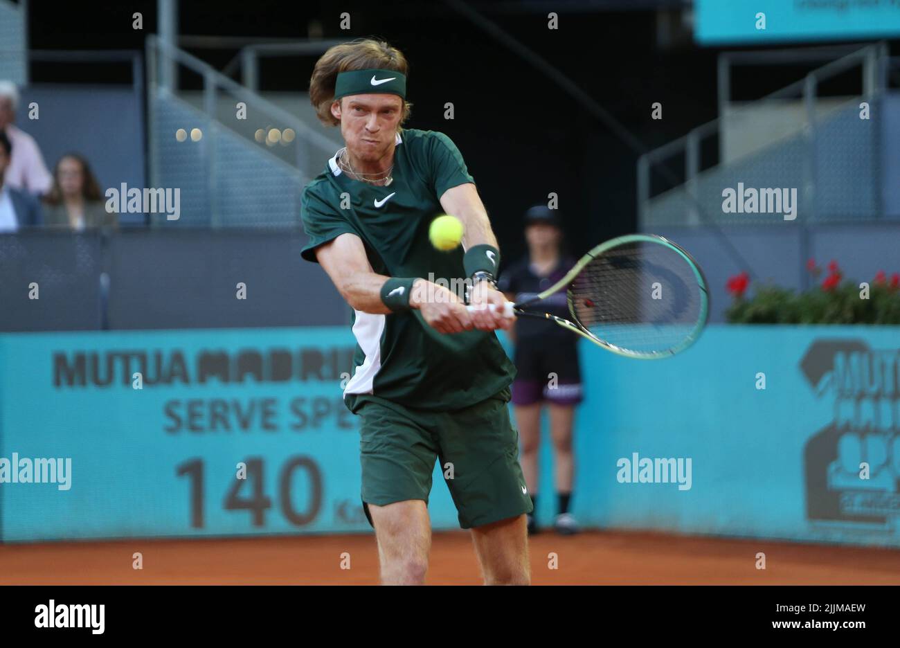 Andrey Rublev of Russia during the Mutua Madrid Open 2022 tennis ...