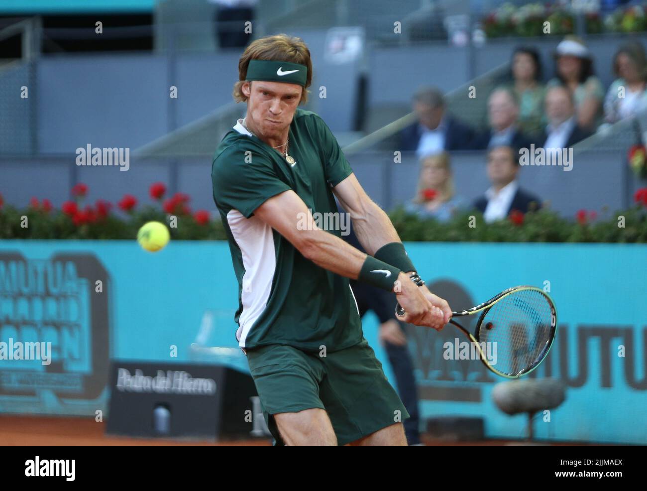 Andrey Rublev of Russia during the Mutua Madrid Open 2022 tennis ...