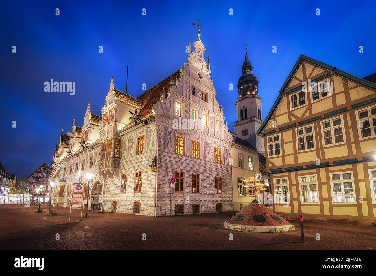 The main town hall in Celle, Germany in the evening Stock Photo - Alamy