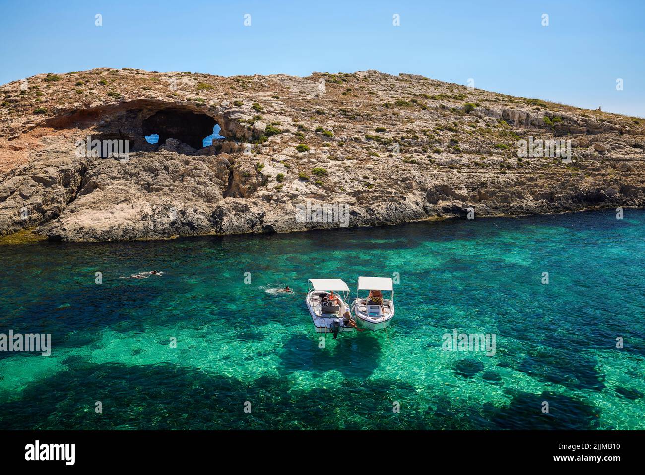 Comino, Malta 11 JUL 2022. Images of the Famous Blue Lagoon. Malta ...