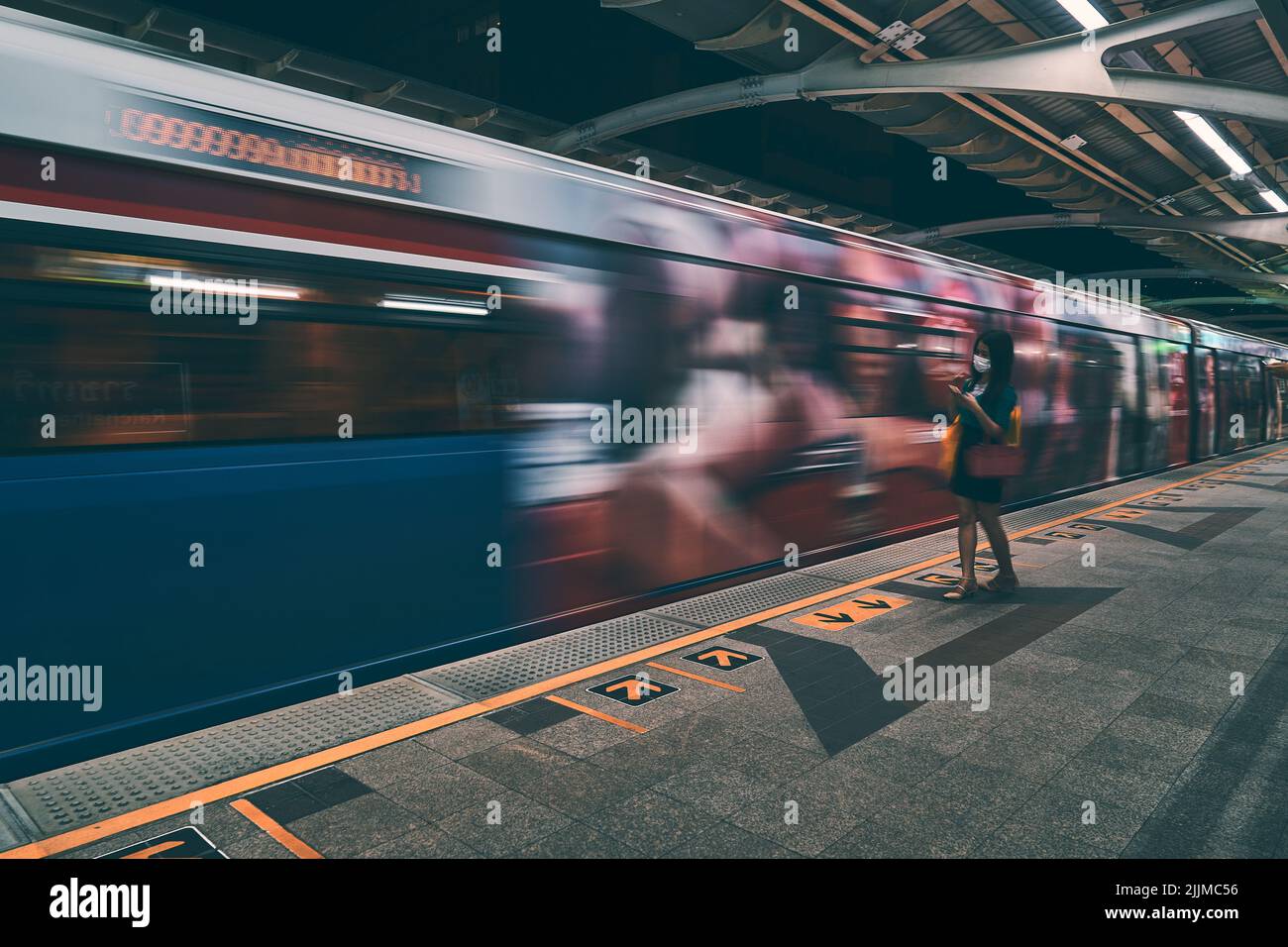 A closeup of the BTS metro station in Bangkok Stock Photo - Alamy