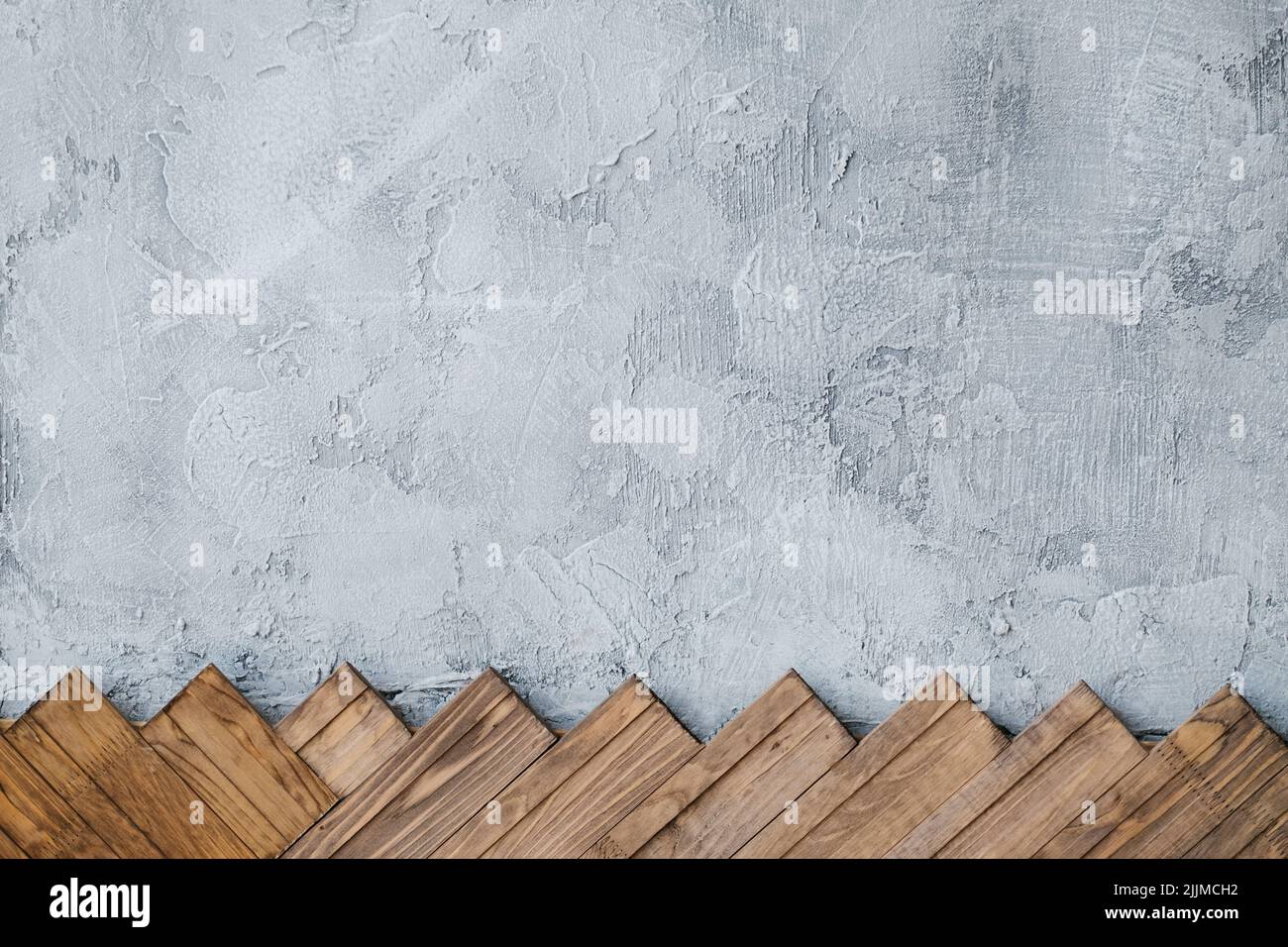 gray stucco plaster wall background wood planks Stock Photo - Alamy