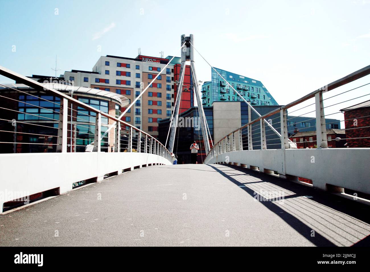 A bridge over the Aire River in Leeds, England Stock Photo - Alamy