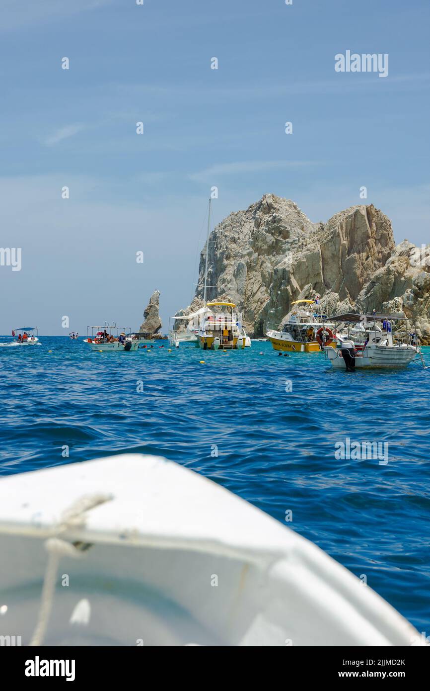 A beautiful view from a Boat in the ocean in Cabo San Lucas, Mexico ...
