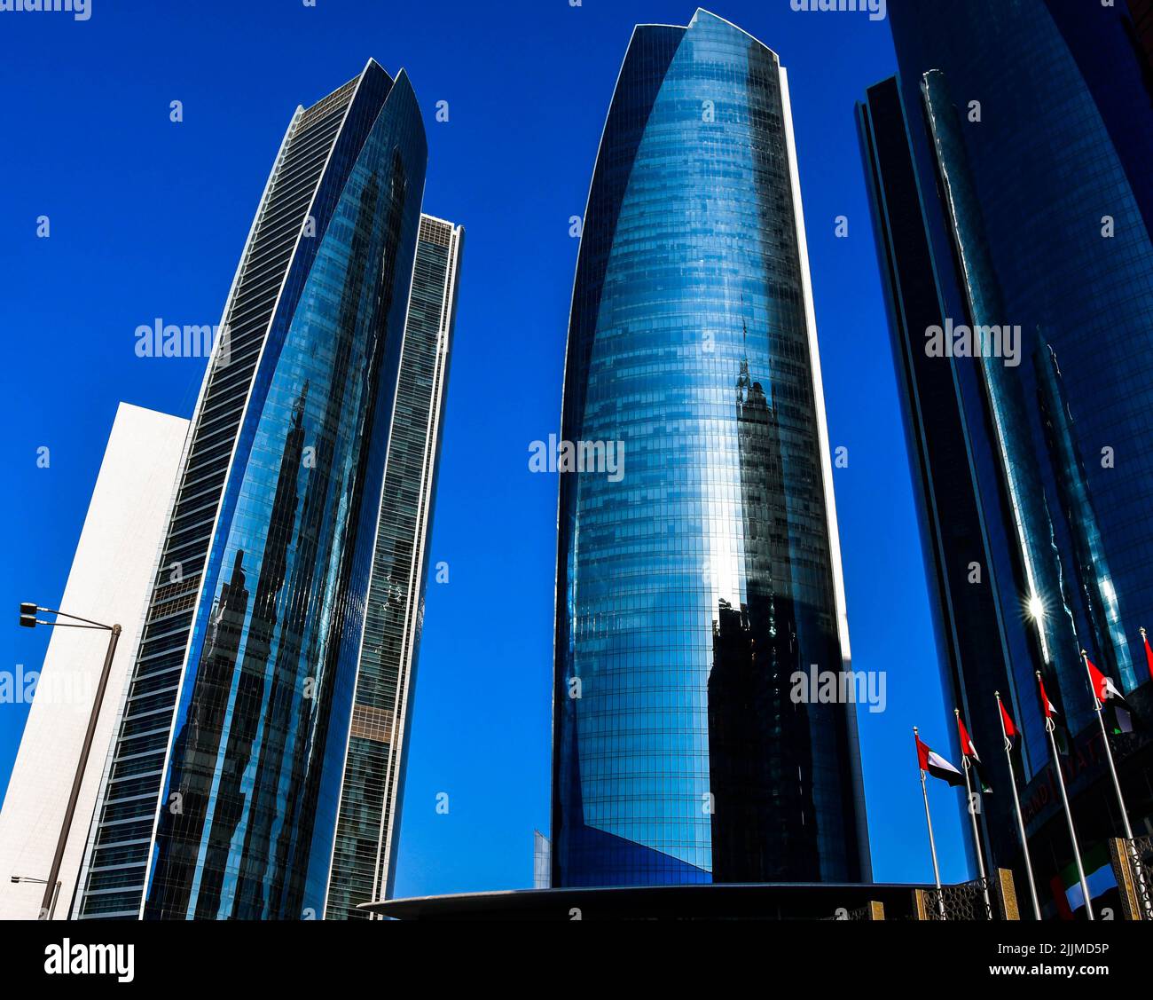 Skyscrapers blue sky dusk hi-res stock photography and images - Alamy