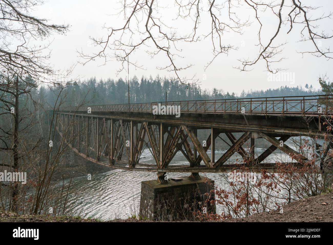 Wooden railway bridge hi-res stock photography and images - Alamy