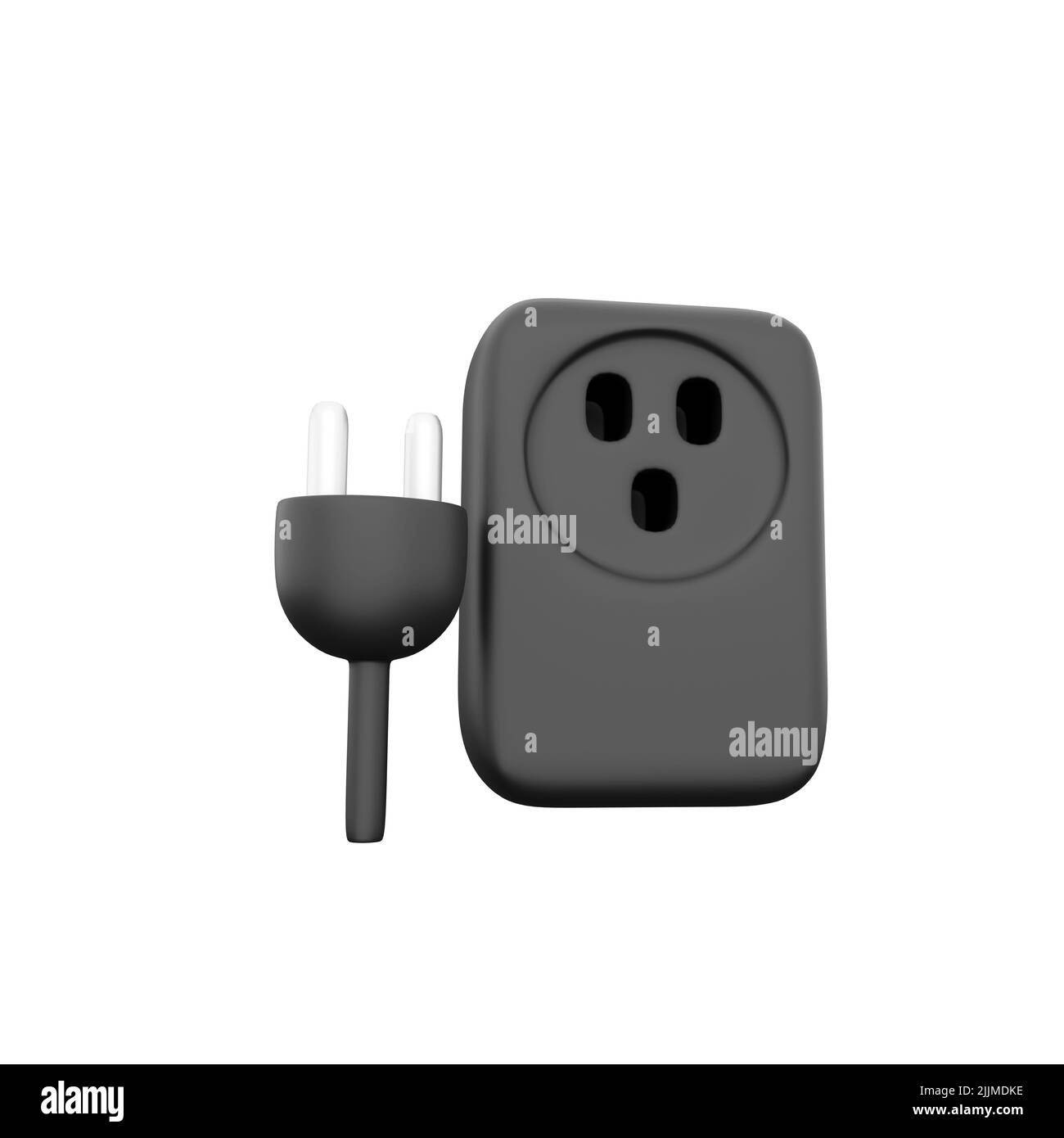 3d render smart plug icon on white for smart home app and wifi smart ...