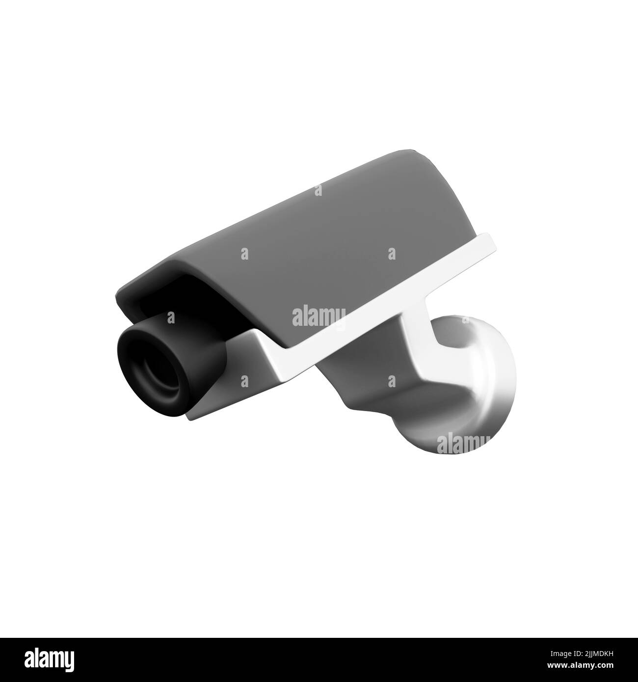 3D render Security camera. White CCTV surveillance system. 3d render ...