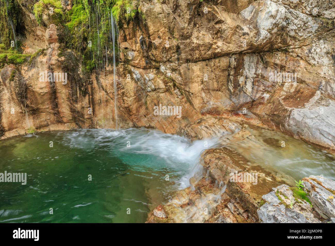 cascades over bedrock above smith creek falls in lewis and clark ...