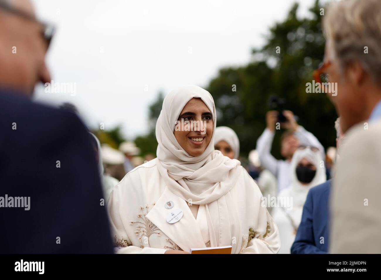 Sheikha Hissa Hamdan Al Maktoum speaks with the Duke of Richmond on day ...