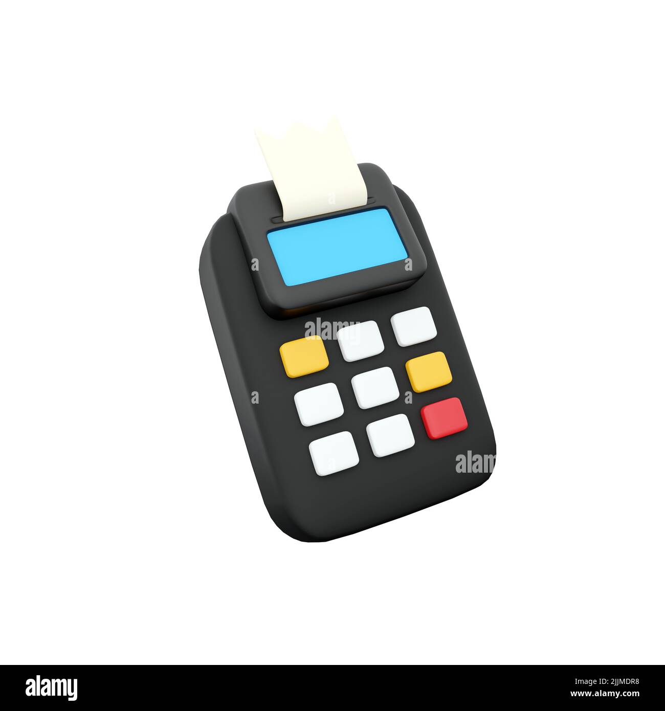 3d render payment terminal. 3d Credit card reader isolated on white ...