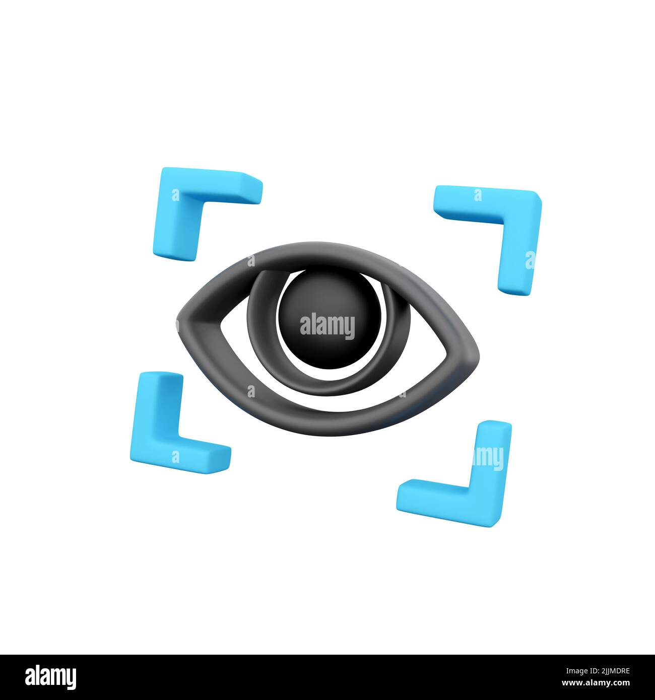 3d render illustration of eye scan.3D render Simple icon for web and ...