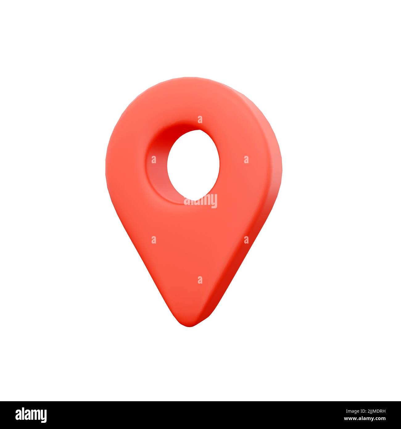 Red Map Pin Icon with on White Background. Red pin, location icon ...