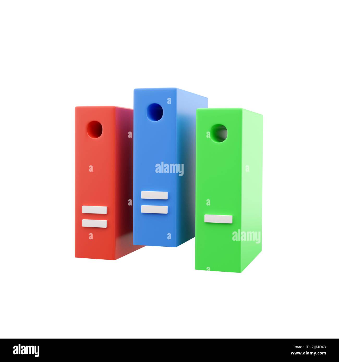 3D render binders icon. 3D render arch box icon on white background. 3D render binder icon Stock ...