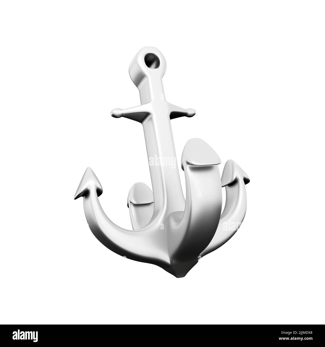 3D render anchor on a white background. 3D render anchor icon. 3D rendering anchor Stock Photo ...